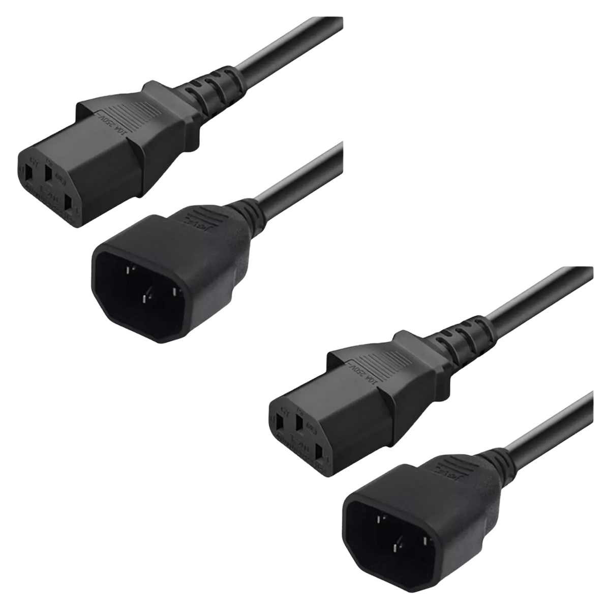Pack 2 Cables De Poder Macho Hembra 3m Dietec Ups Monitor Extension – Laru